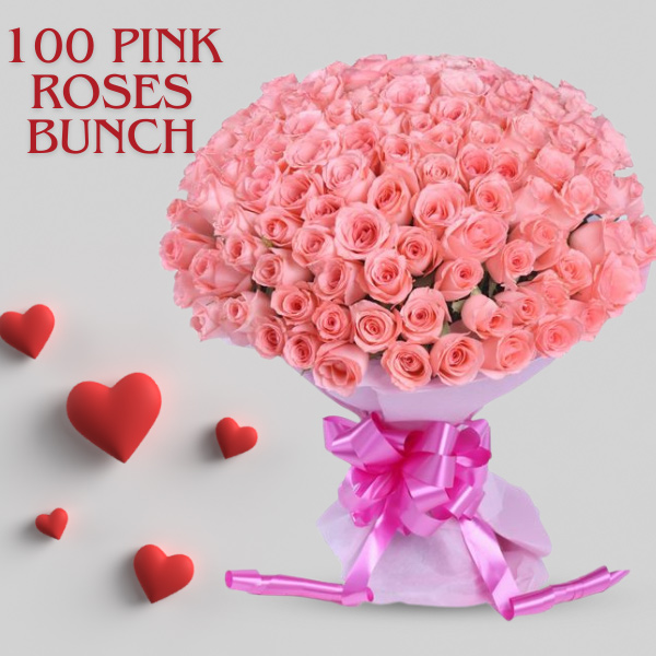 100 Exquisite Pink Roses Arrangement | Gifts to Nepal | Giftmandu