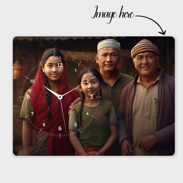 Elegantly Personalized Wall Hanging Clock | Gifts to Nepal | Giftmandu