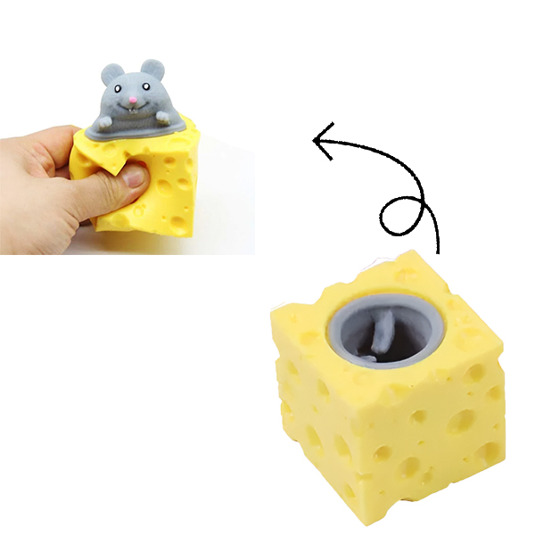 Pop Up Cute Squirrel with Cheese Block Stress Relief Toy | Gifts to ...