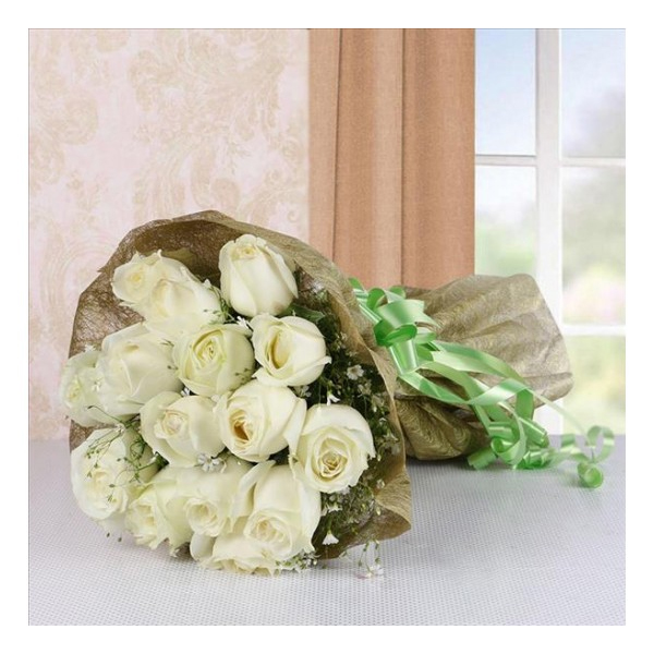 15 Elegant White Roses Bunch Online | Gifts to Nepal | Giftmandu