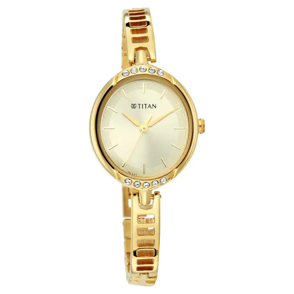 Titan Gold Dial Analog Watch For Women-2637YM01 | Gifts to Nepal ...
