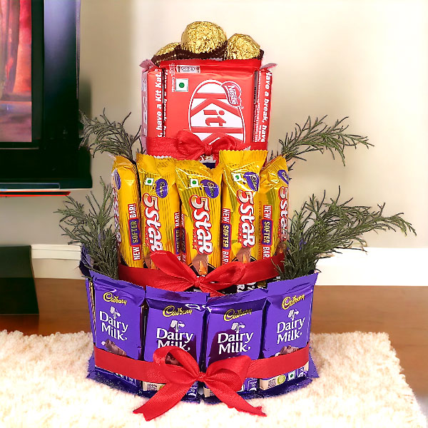 Assorted Three Layer Chocolates With Ferrero Rocher | Gifts to Nepal ...