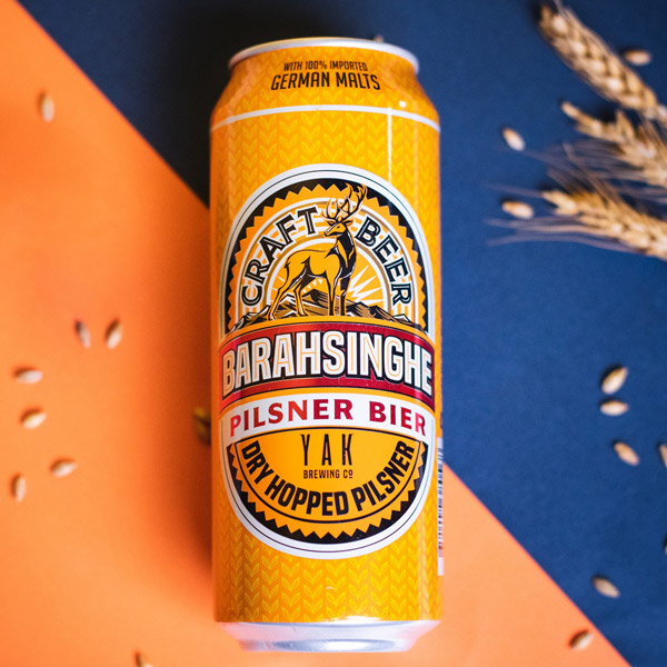 Barahsinghe Pilsner Bier Yak Can Beer 500 ml Online | Gifts to Nepal ...