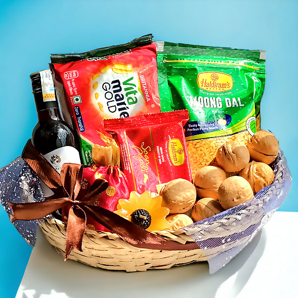 Snacks Combo With Jacob's Sweet Red Wine 187ml | Gifts to Nepal | Giftmandu