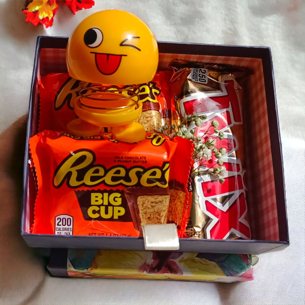 Chocolates With Emoji Spring Doll Gift Hamper | Gifts to Nepal | Giftmandu