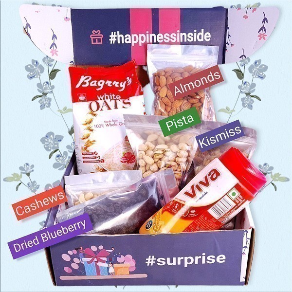 Healthy Food Combo Box - Oats, Viva, Dry Fruits & Nuts Online | Gifts ...