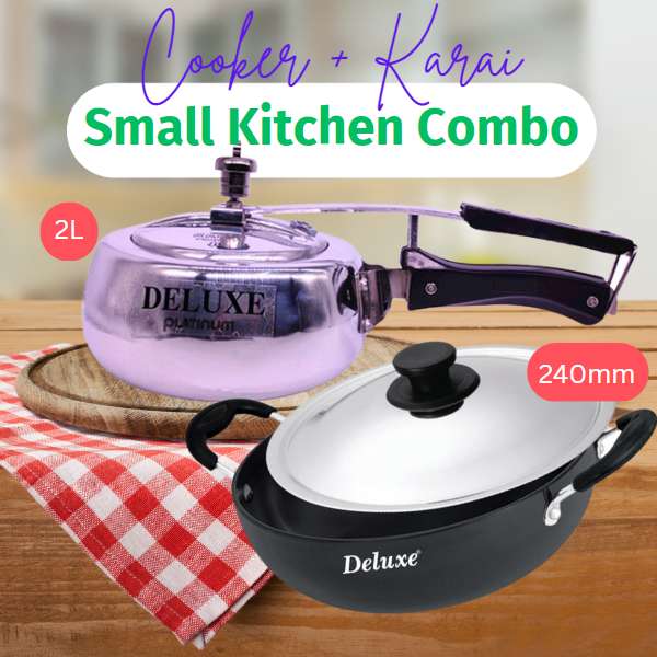 Deluxe Small Kitchen Combo - Karai 240mm and Silver Platinum Pressure ...