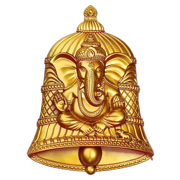Golden Ganesh Idol Wall Adornment Frame | Gifts to Nepal | Giftmandu