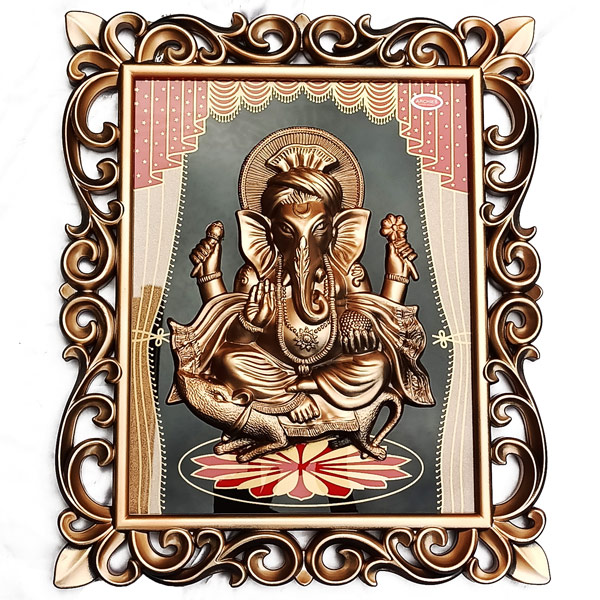 Ganesh Ji On Rat Wall Decorative Hanging Frame | Gifts to Nepal | Giftmandu
