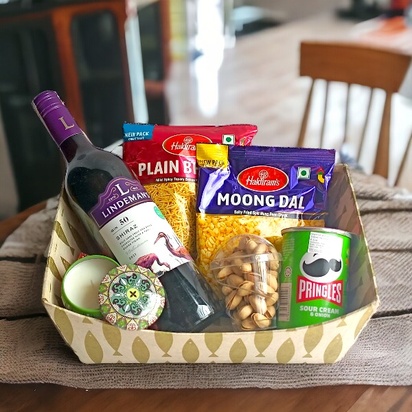 Relax, snacks and Wine Package | Gifts to Nepal | Giftmandu