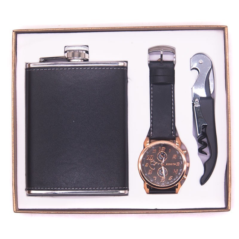 Stainless Steel Hip Whisky/Wine Flask Gift Set | Gifts to Nepal | Giftmandu