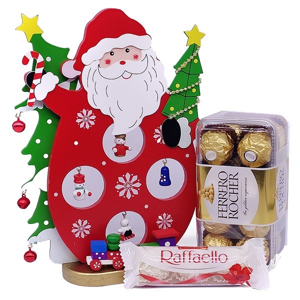 Decorative Santa Claus Showpiece With Chocolates | Gifts to Nepal ...