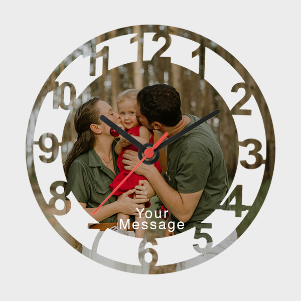 Personalized Family Photo Wall Clock | Gifts to Nepal | Giftmandu