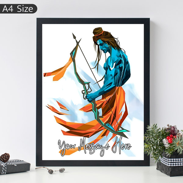 Lord Shiva Photo Frame with Personalized Message | Gifts to Nepal ...