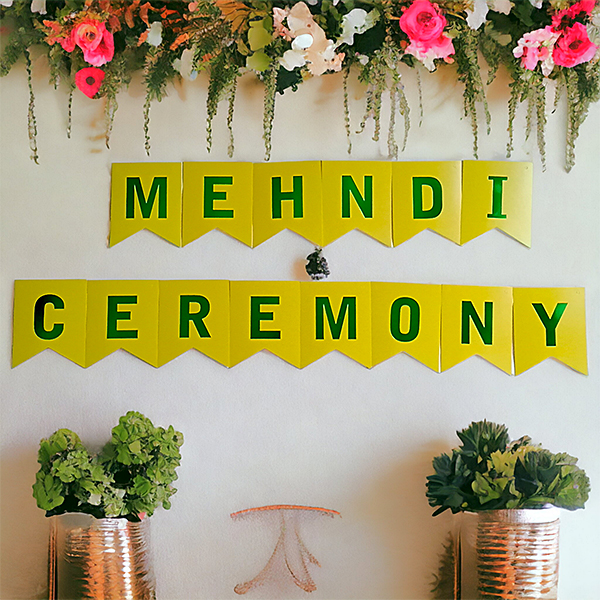 Mehndi Ceremony Decoration Banner | Gifts to Nepal | Giftmandu
