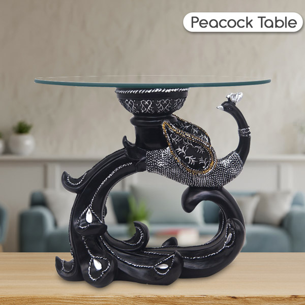 Peacock Glass Table Showpiece- 10'' | Gifts to Nepal | Giftmandu
