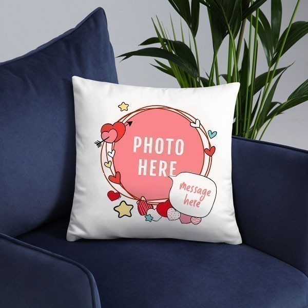 Custom Cushion Print With Your Photo And Message Love Design For Valentine's Day | Gifts to ...