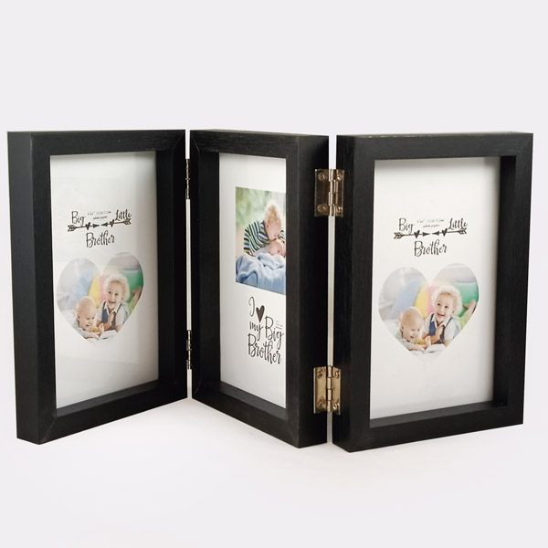 Wooden Three Picture Folding Triple Photo Frame Online | Gifts to Nepal ...