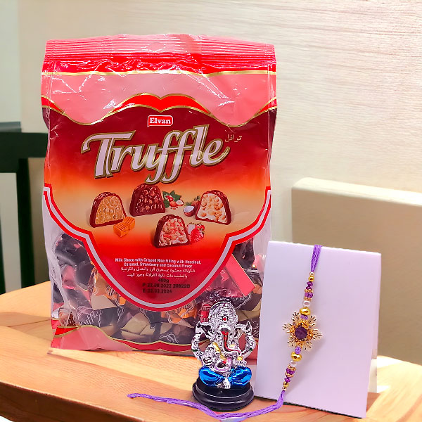 Ganesh ji With Chocolate & Rakhi Gift Hamper | Gifts to Nepal | Giftmandu