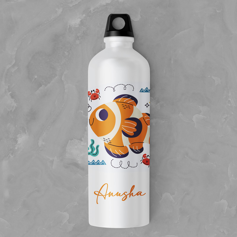 Golden Fish Designed Personalized Bottle | Gifts to Nepal | Giftmandu