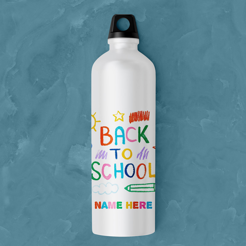 Back To School Design Personalized Water Bottle | Gifts to Nepal ...