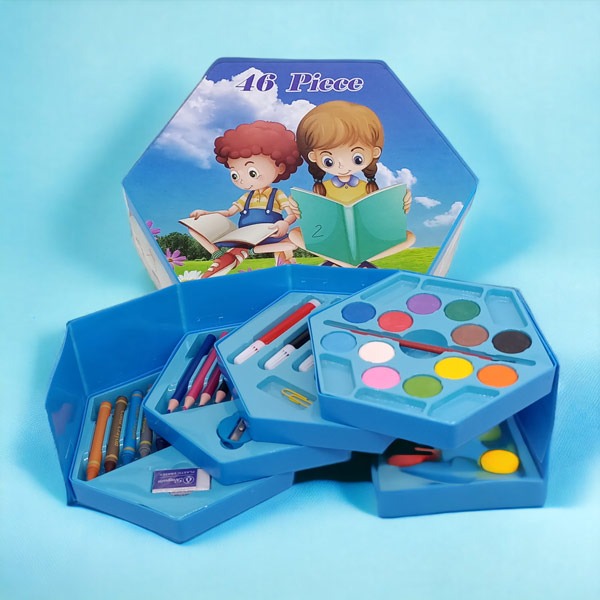 46 Pieces Multiple Coloring pencil Craft Gift Box | Gifts to Nepal ...