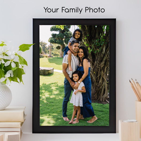 Black & Golden Table Top Personalized Photo Frame | Gifts to Nepal ...