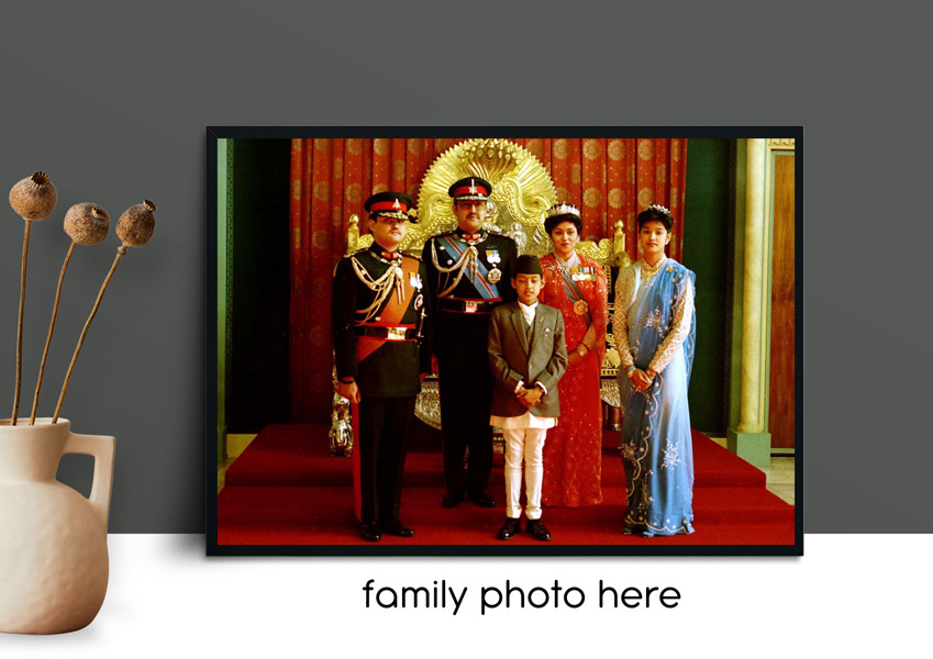 Family Photo Frame- Golden Black Color | Gifts to Nepal | Giftmandu
