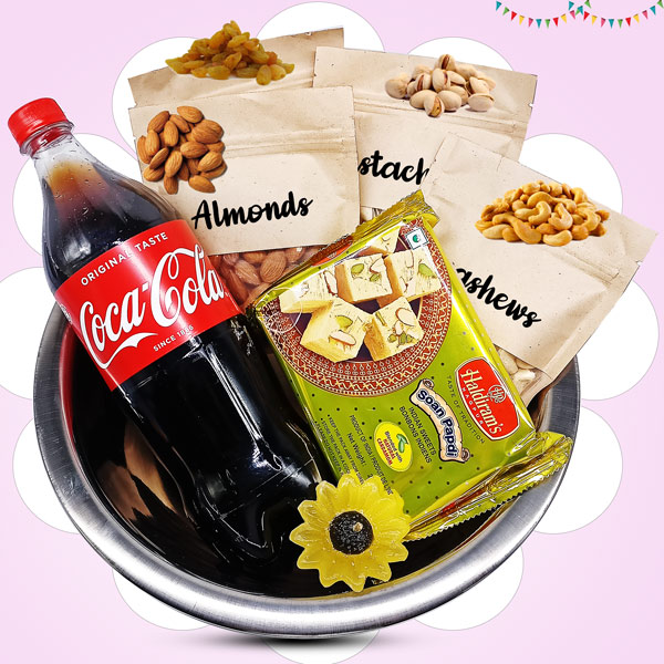 Coke with Dry Nuts & Sweets Online | Gifts to Nepal | Giftmandu