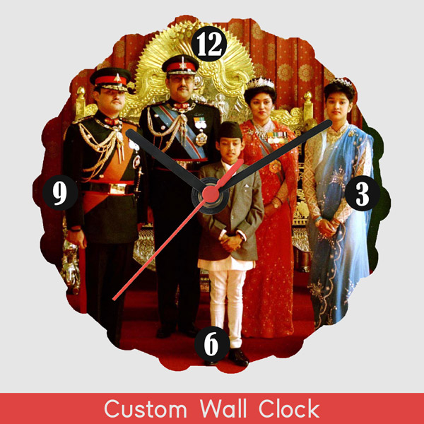 Personalized Analogue Wall Clock- Photo Print | Gifts to Nepal | Giftmandu