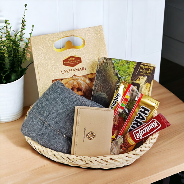 Premium Gifts With Nepali Book, Wallet & Shawl For Her | Gifts to Nepal ...