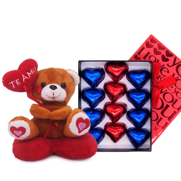 Gourmet Chocolate Box with Cute Teddy Gift Set | Gifts to Nepal | Giftmandu