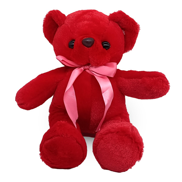 Small Cute & Soft Red Teddy | Gifts to Nepal | Giftmandu