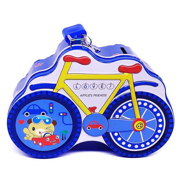 Blue Bicycle Design Cute Piggy Bank 4'' Tall | Gifts to Nepal | Giftmandu