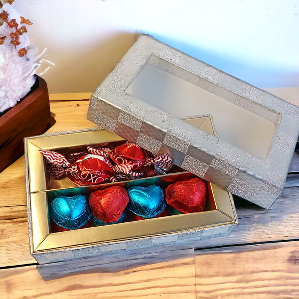 Delightful Miniature Chocolates in a Silver Box | Gifts to Nepal ...