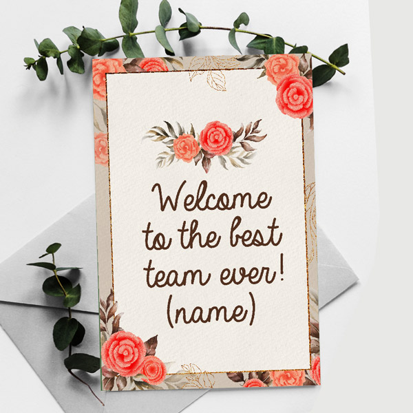 Name Printed Welcome Card Online | Gifts to Nepal | Giftmandu