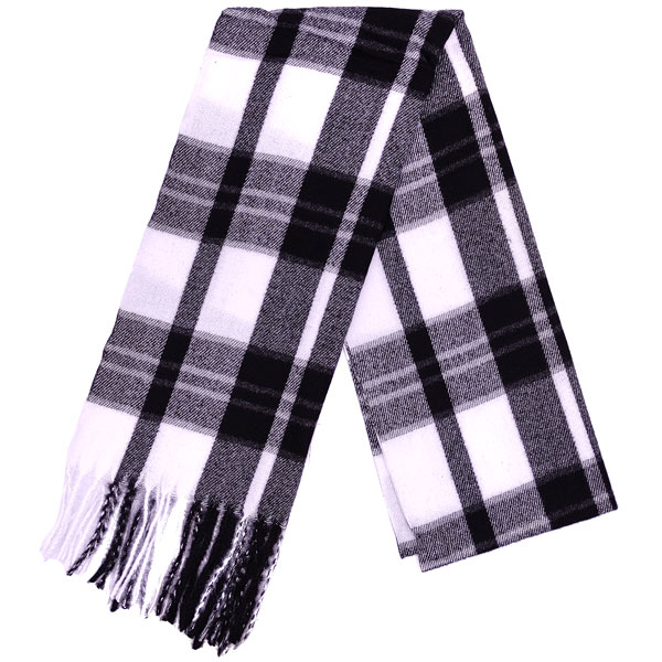 White & Black Checkered Pattern Scarf Online | Gifts to Nepal | Giftmandu