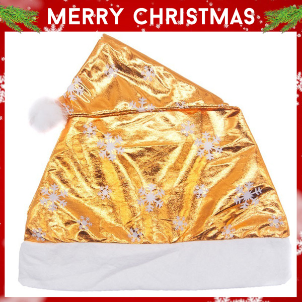 Metallic Gold Christmas Santa Cap Online | Gifts to Nepal | Giftmandu