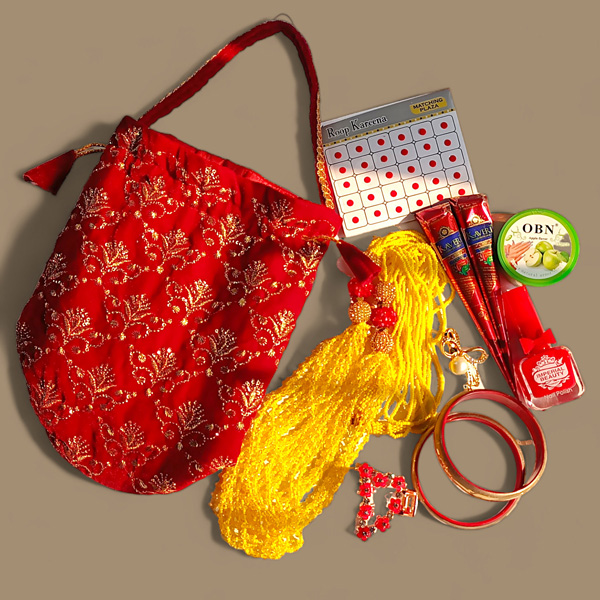 Special Accessories Gift in a Makhamali Bag For Her | Gifts to Nepal ...