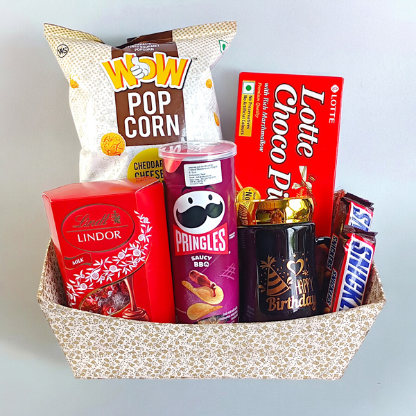 Birthday Joy Yummy Snacks and Chocolate Bliss in a Box | Gifts to Nepal ...