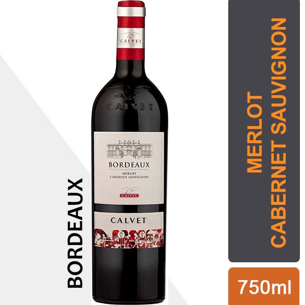 Calvet Bordeaux Merlot Cabernet Sauvignon 750ml (Red Wine) | Gifts to ...