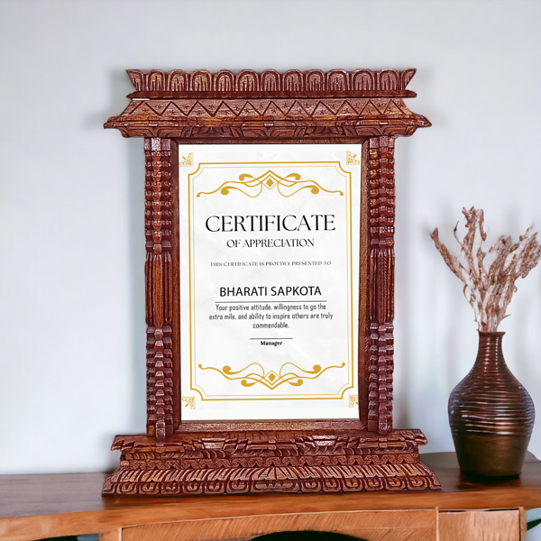 Certificate Appreciation Photo Frame | Gifts to Nepal | Giftmandu