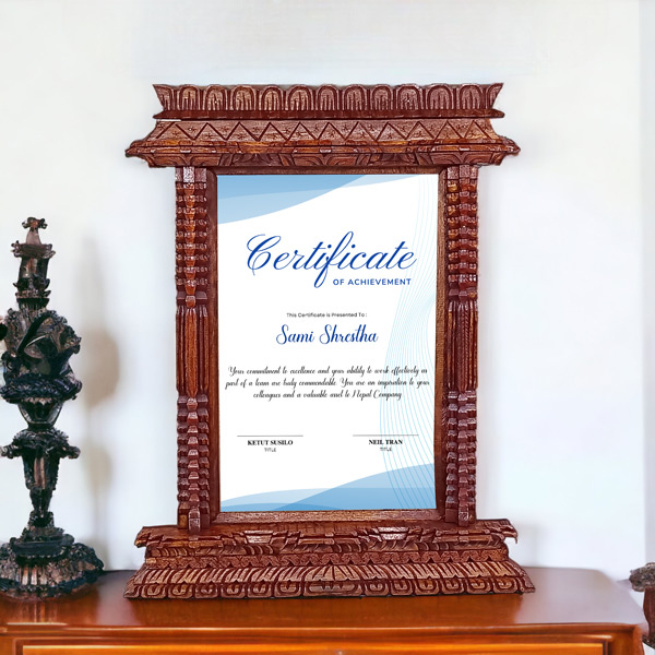 Wooden Certificate Photo Frame | Gifts to Nepal | Giftmandu