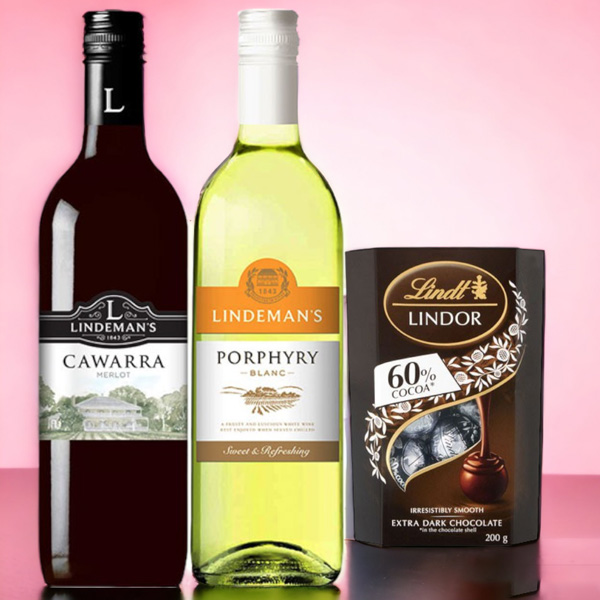 Lindt Lindor Chocolate & Lindeman's Wine Delight Combo | Gifts to Nepal ...