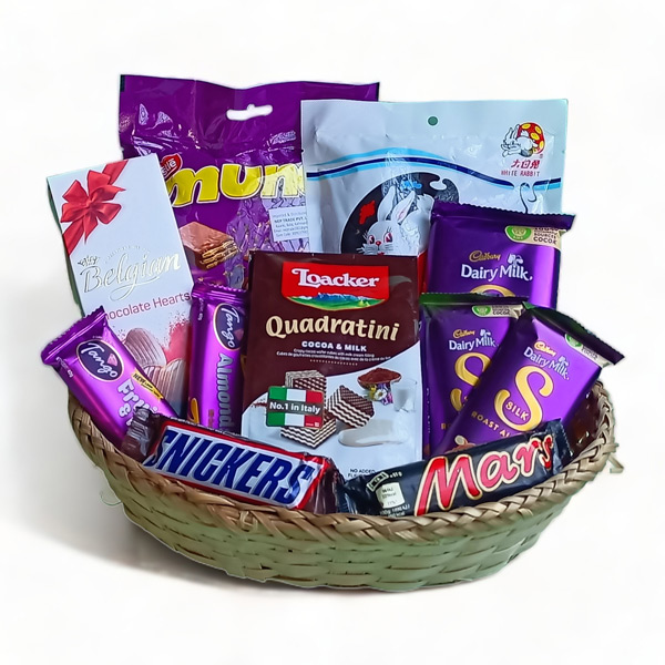 Assorted Chocolates In A Basket | Gifts to Nepal | Giftmandu