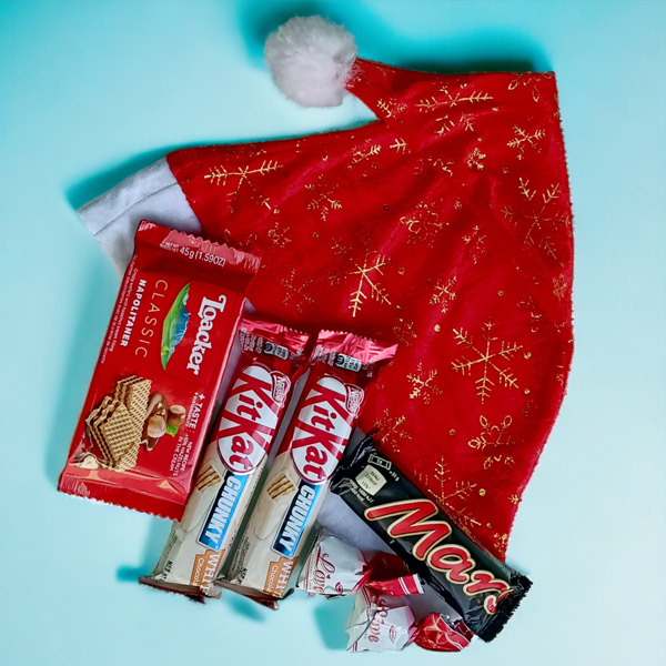 Christmas Cap & Warm Chocolates Gift | Gifts to Nepal | Giftmandu