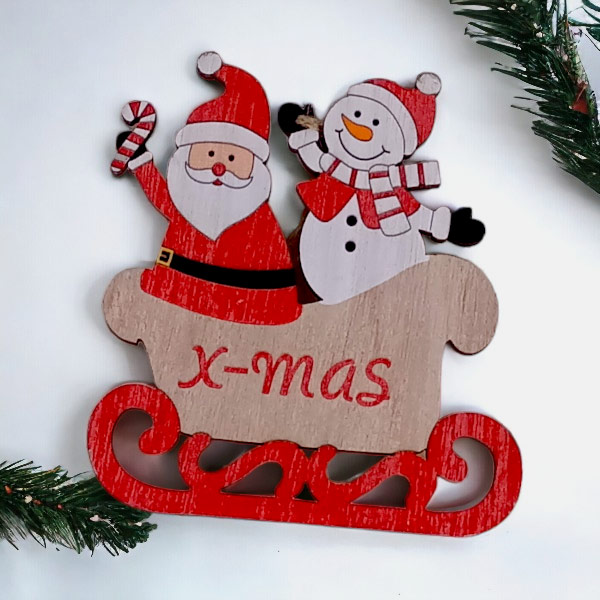Christmas Wooden Hanging Santa Decor | Gifts to Nepal | Giftmandu