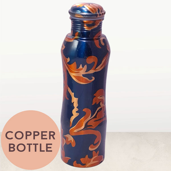 Copper Water Bottle - Print Design 11 (1 Litre) | Gifts to Nepal ...