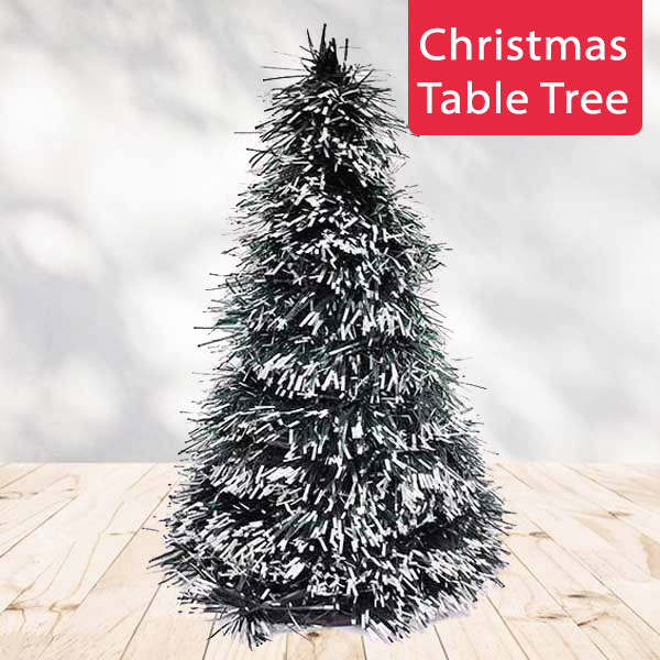 Christmas Special Table Top Tinsel Cone Tree 10" Online | Gifts to ...