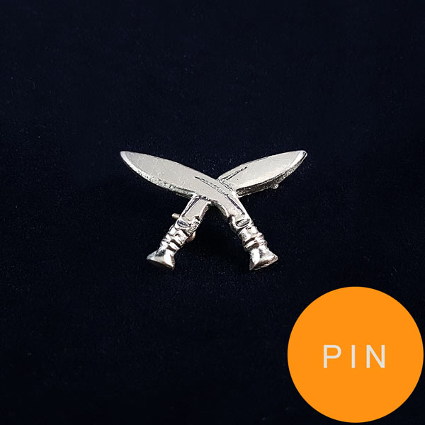 Metal Double Khukuri Brooch for Men Online | Gifts to Nepal | Giftmandu